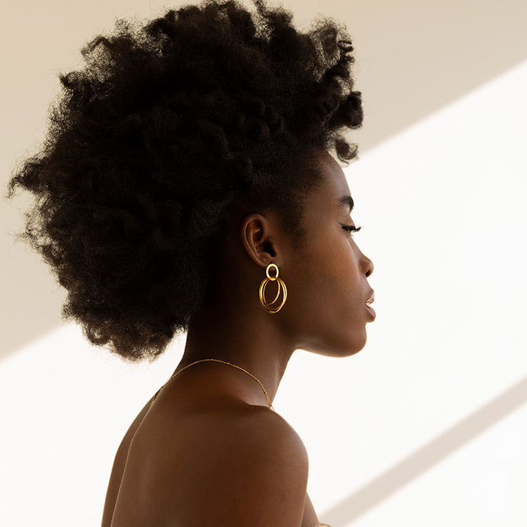 Cercei A Life Less Ordinary S din Argint Aurit – OBSIDIAN | Jewelry ...