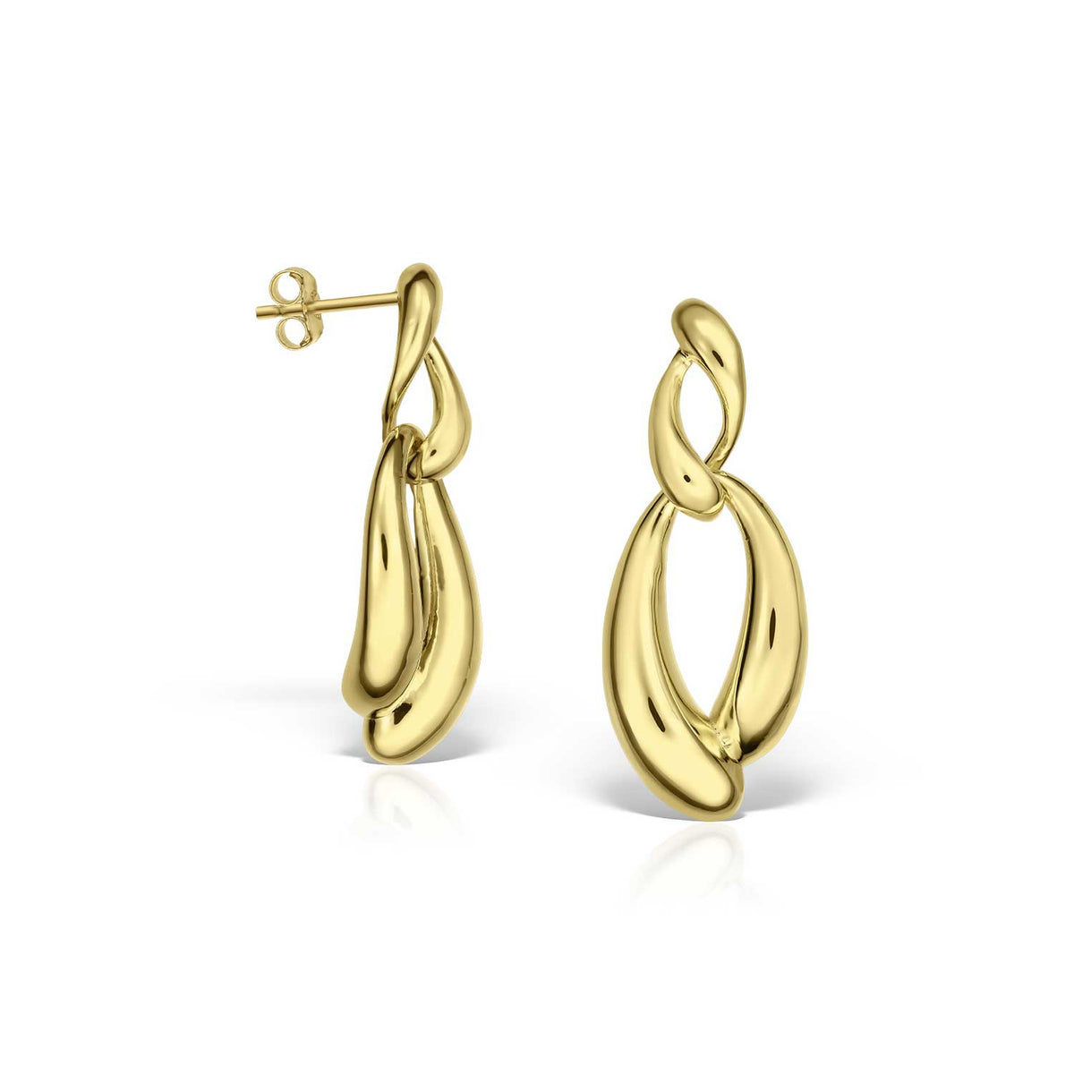 Cercei Mellun, Argint Aurit – OBSIDIAN | Jewelry With Intention