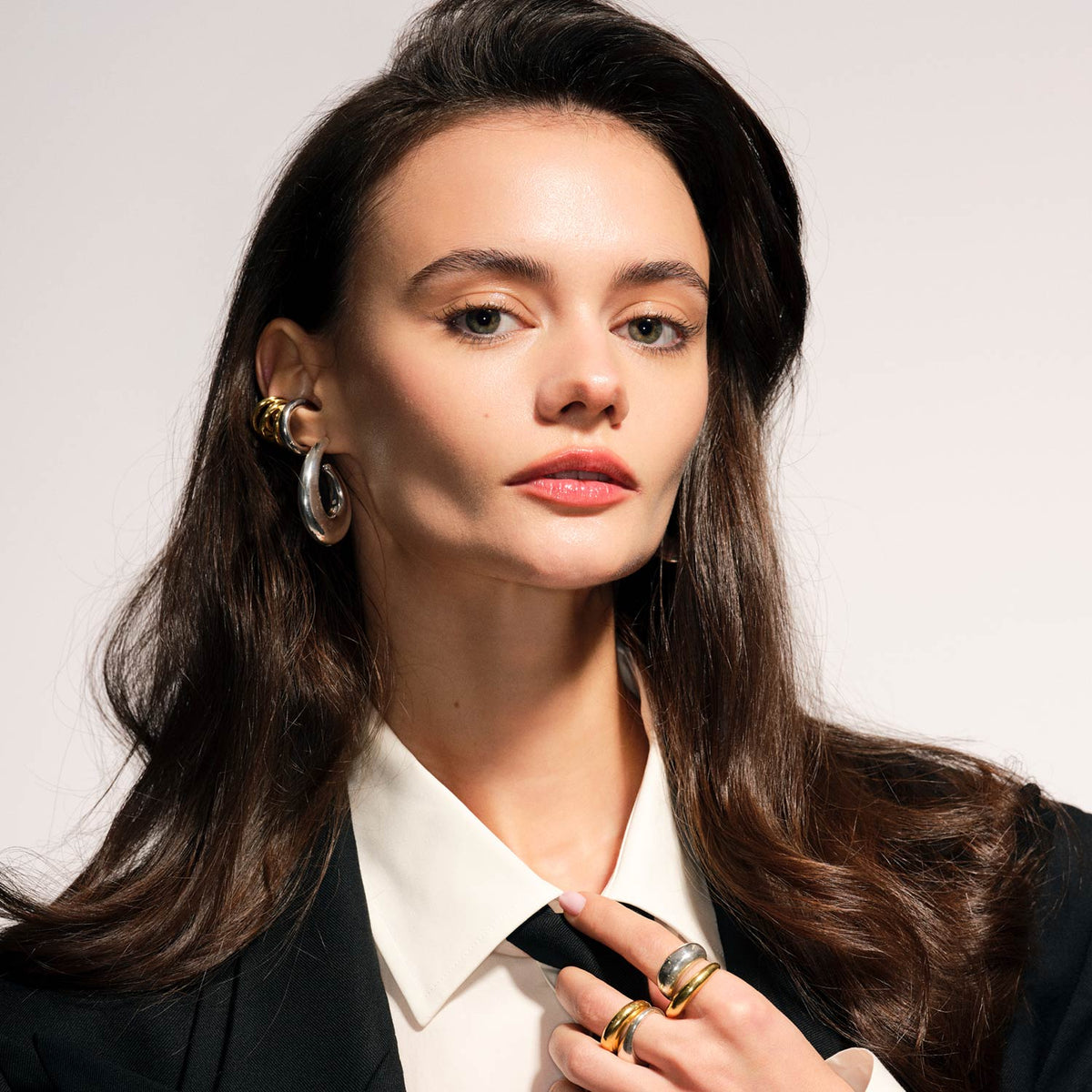 Cercei Sigrid, Argint – OBSIDIAN | Jewelry With Intention