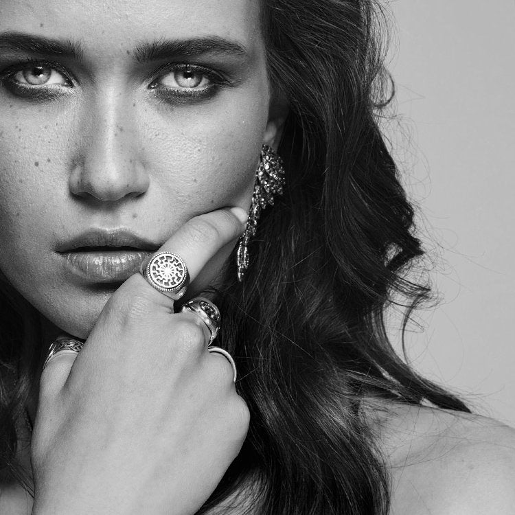 Cercei Fallen Angel din Argint – OBSIDIAN | Jewelry With Intention