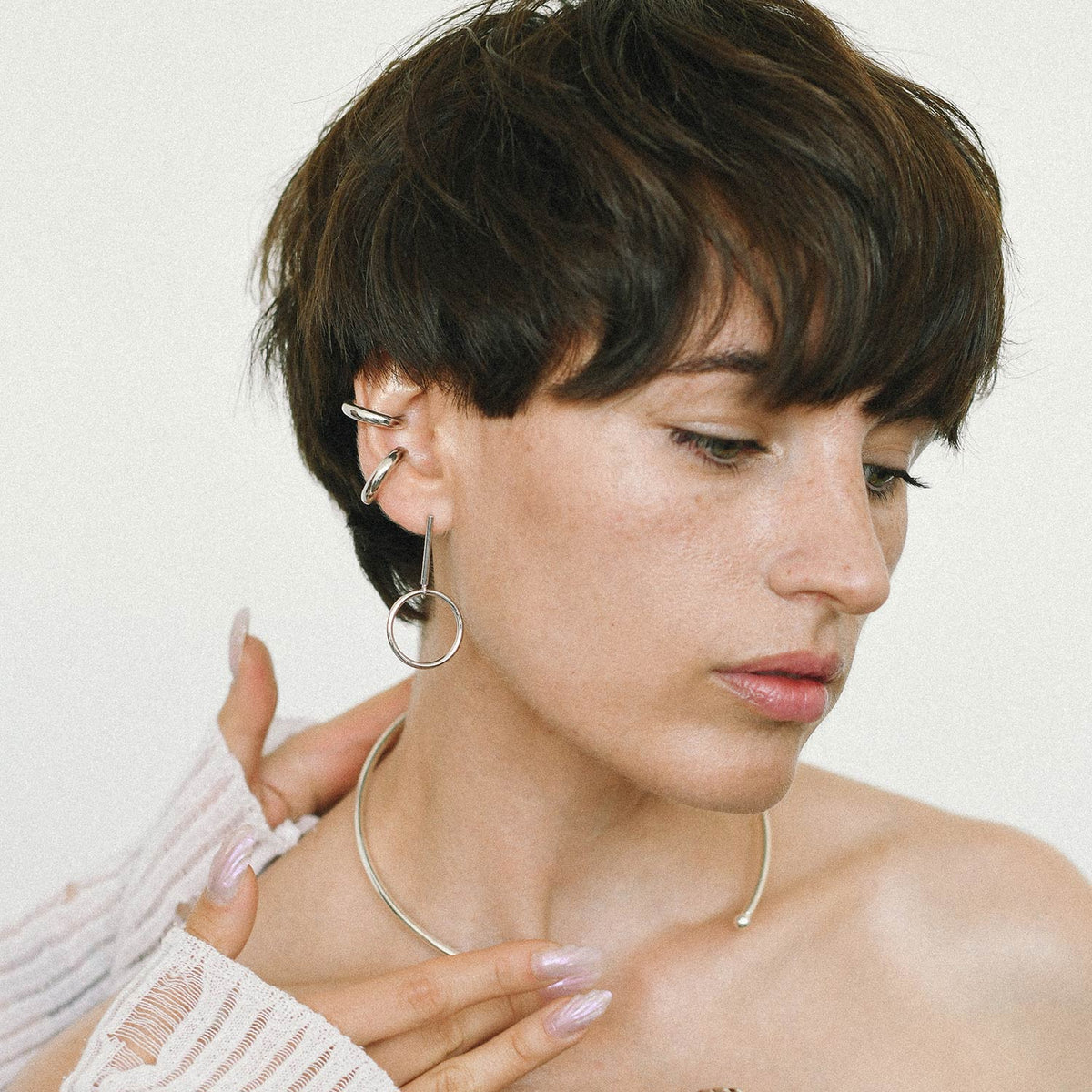 Cercei Radius, Argint – OBSIDIAN | Jewelry With Intention