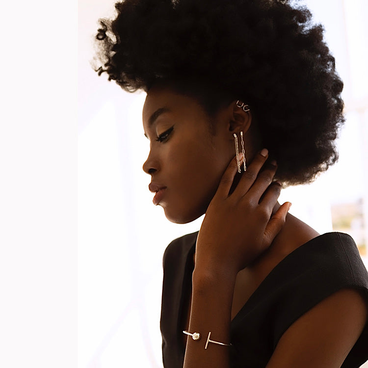 Bratara The Plot din Argint – OBSIDIAN | Jewelry With Intention