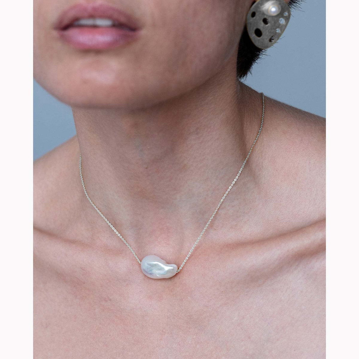 Colier Singular Disorder XL, Argint – OBSIDIAN | Jewelry With Intention