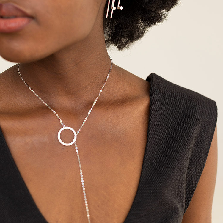 Colier The Movement din Argint – OBSIDIAN | Jewelry With Intention