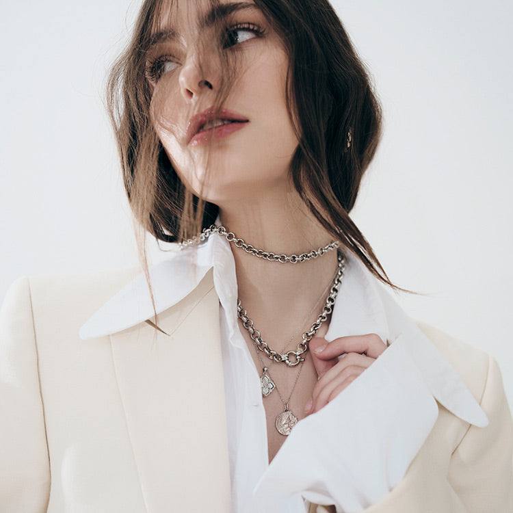 Silver Valkyrie necklace – OBSIDIAN | Jewelry With Intention