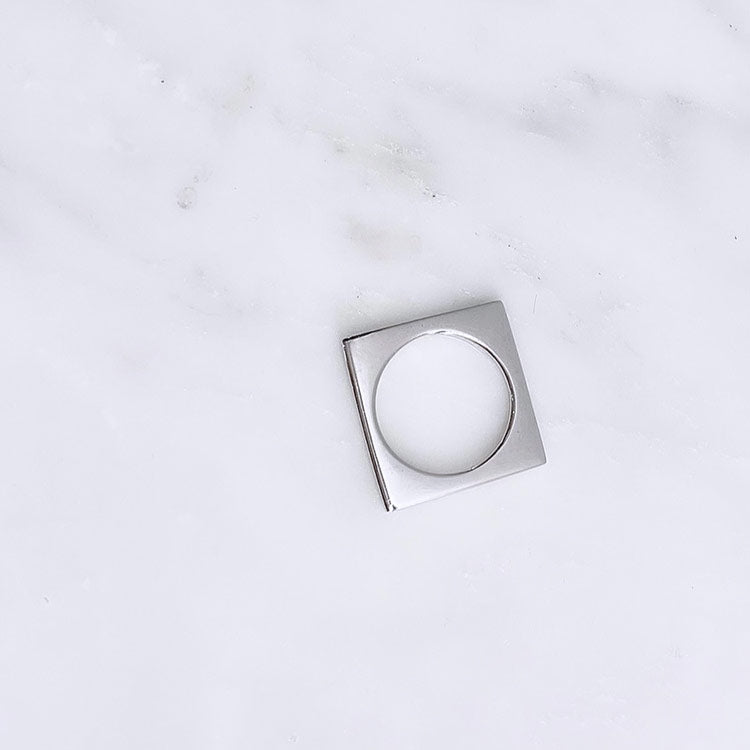 Five Corners Ring in Silver – OBSIDIAN | Jewelry With Intention