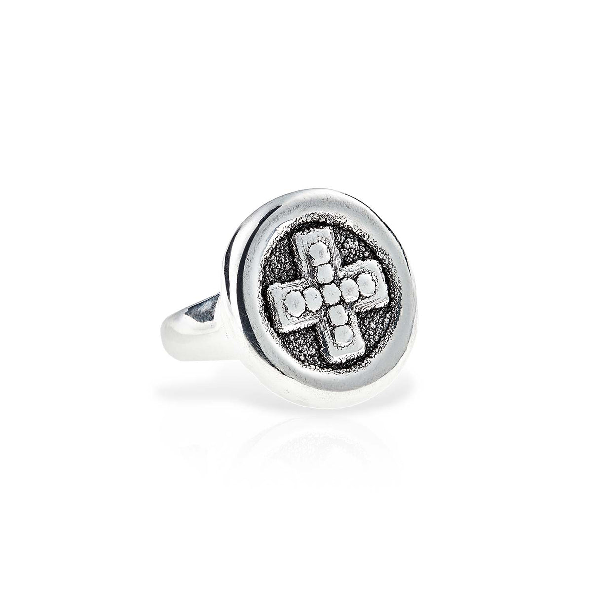 Monastery Seal Ring, Sterling Silver – OBSIDIAN | Jewelry With Intention