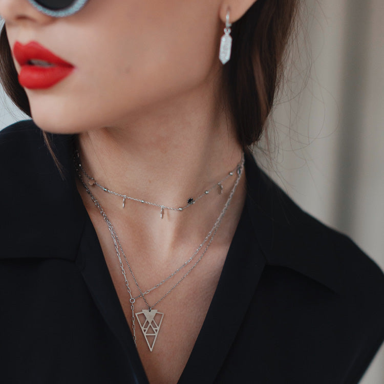 Salba One by One Fatima, Argint – OBSIDIAN | Jewelry With Intention